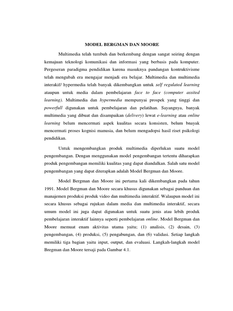 Model Bergman dan Moore untuk Multimedia | PDF | Bisnis