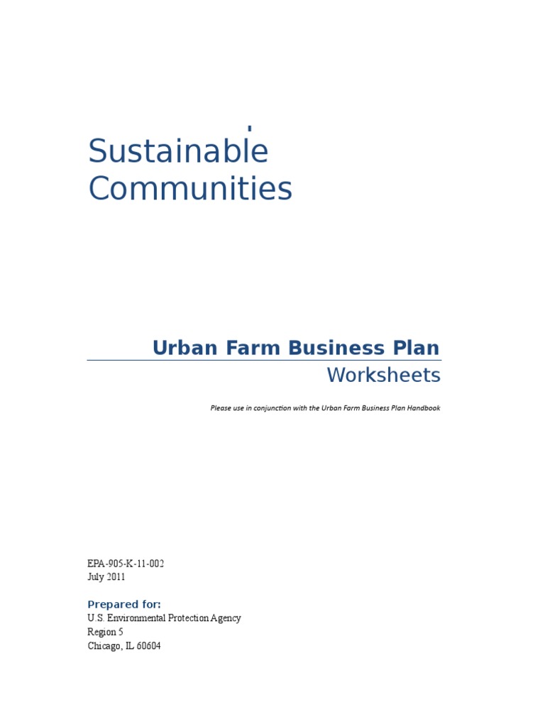 Final Urban Farm Business Plan Worksheets | PDF | Fixed Asset | Urban ...