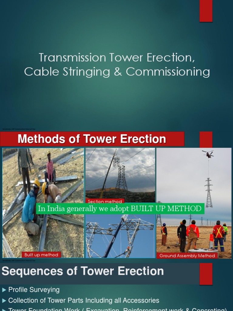 Transmission Tower Erection Procedures | PDF | Personal Protective ...