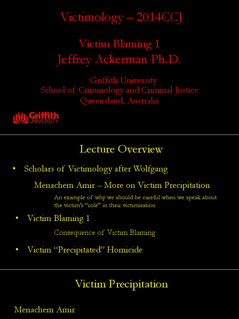 Week 5 Victim Blaming | PDF | Victimology | Victimisation