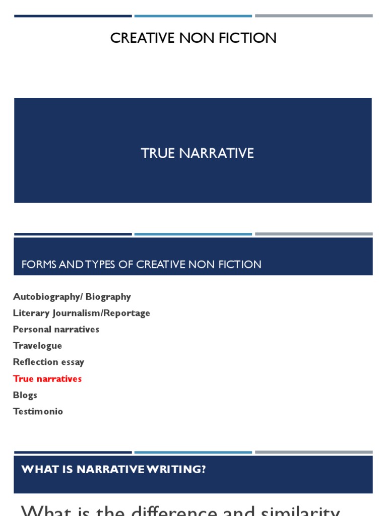 CNF True Narratives | PDF | Narrative | Essays