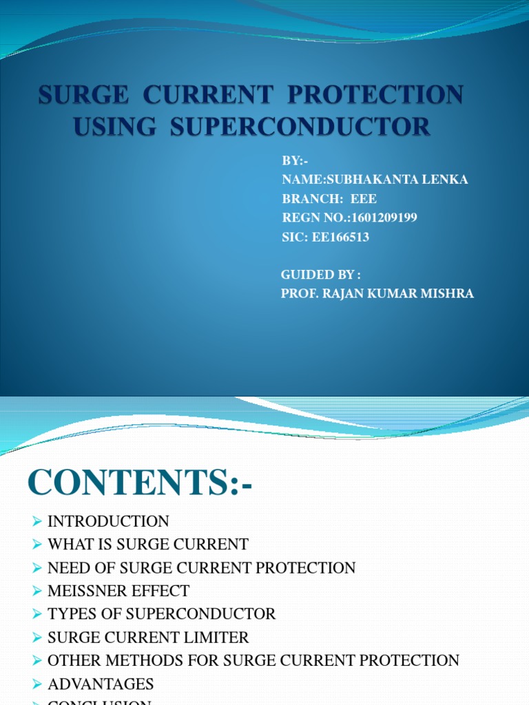 Surge Current Protection Using Superconductor | PDF | Superconductivity ...