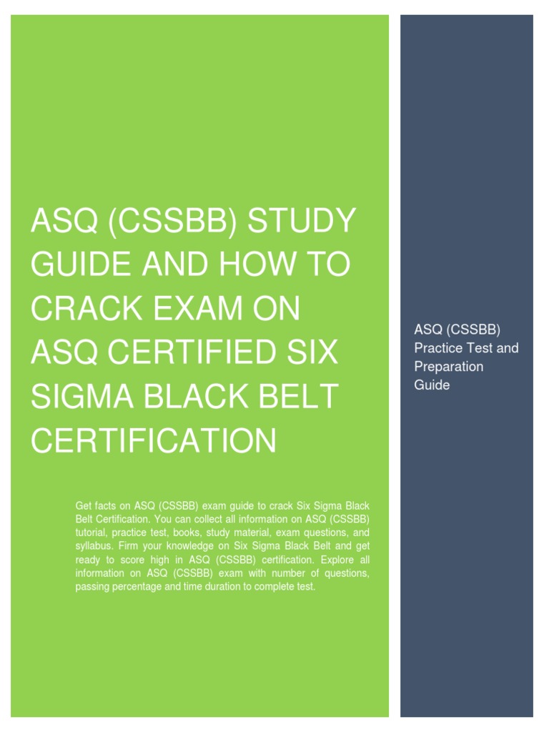 How To Prepare For ASQ CSSBB Certified S PDF | PDF | Six Sigma | Test ...