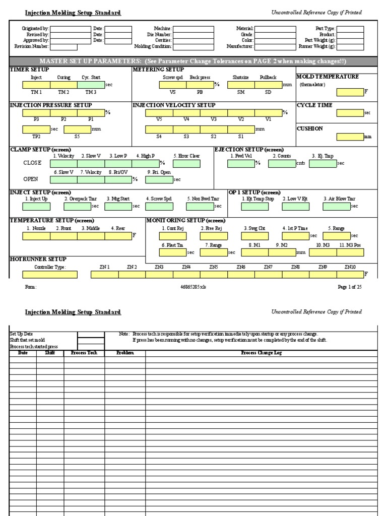 IMM Process Setups | PDF | Secondary Sector Of The Economy | Industrial ...