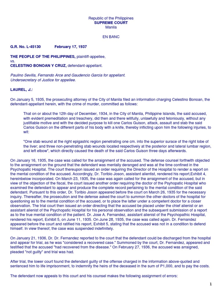 Crim 1 - Cases - Art 12 - Exempting | PDF | Insanity Defense | Burden ...