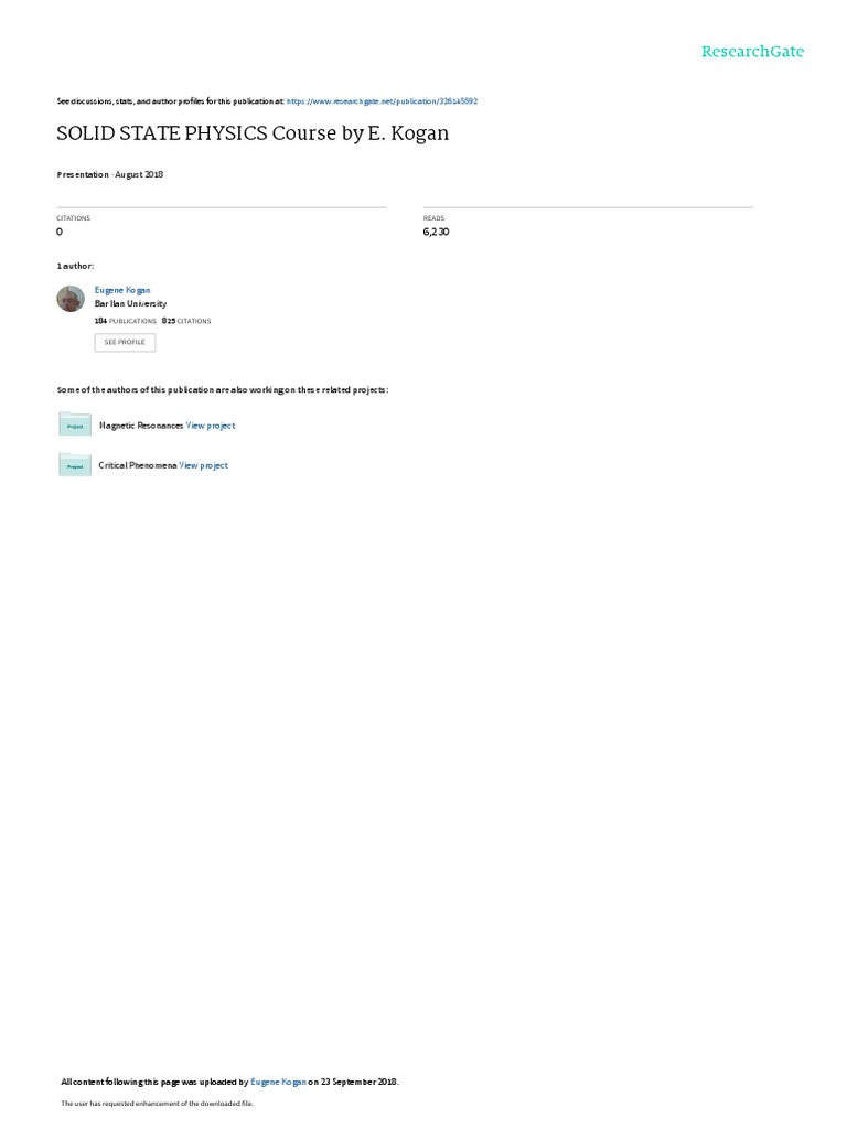 Solid State Physics2 PDF | PDF | Solid State Physics | Quantization (Physics)