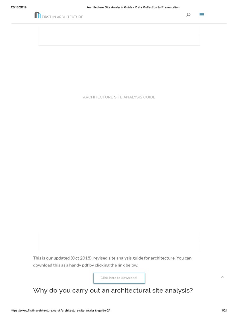 Architecture Site Analysis Guide - Data Collection To Presentation ...