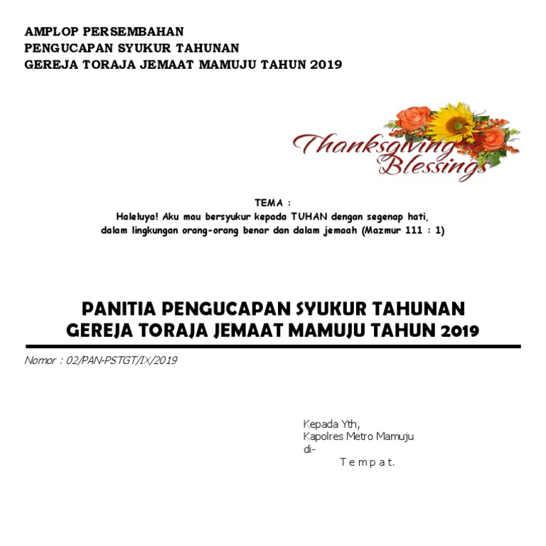 Desain Amplop Persembahan Gereja 2019 | PDF