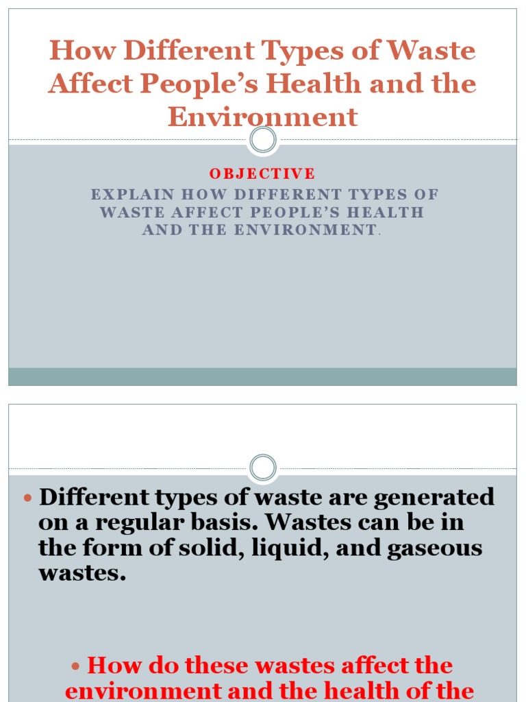 How Different Types of Waste Affect Peoples Health | PDF ...