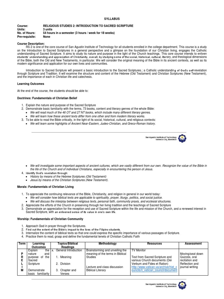 An Introduction to the Sacred Scriptures: Exploring the Nature, Purpose ...
