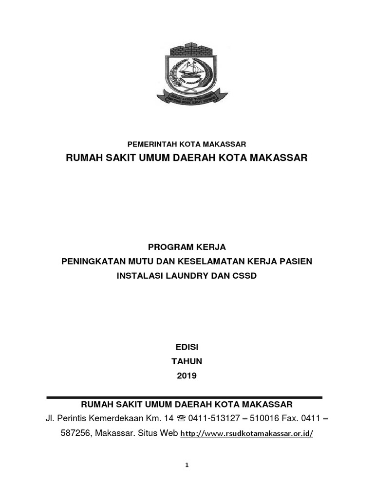 PROGRAM MUTU Laundry Dan CSSD | PDF