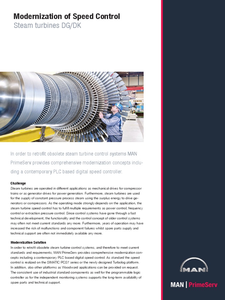 Speed Control System Steam Turbines | PDF | Control Theory | Turbine