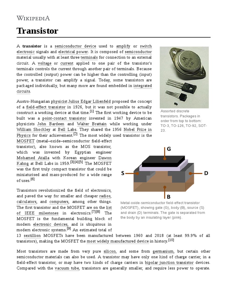 Transistor | PDF | Transistor | Field Effect Transistor