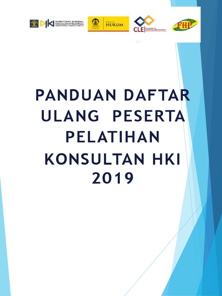 Panduan Daftar Ulang Pelatihan Konsultan HKI 2019 1 | PDF