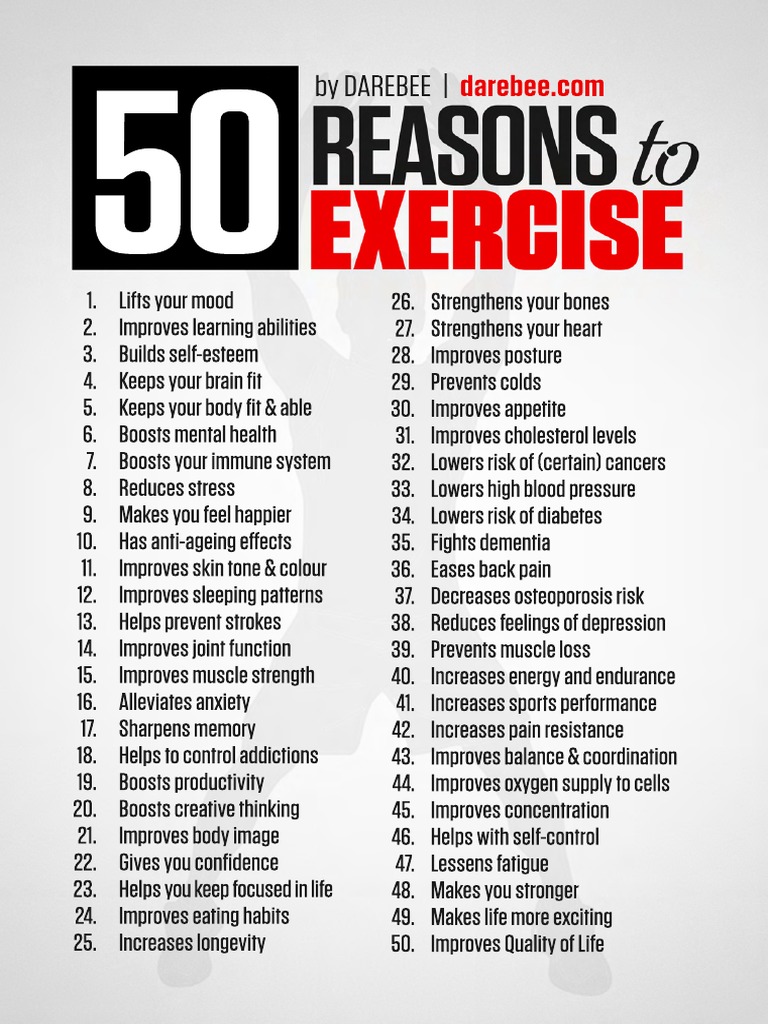 50 Reasons To Exercise | PDF
