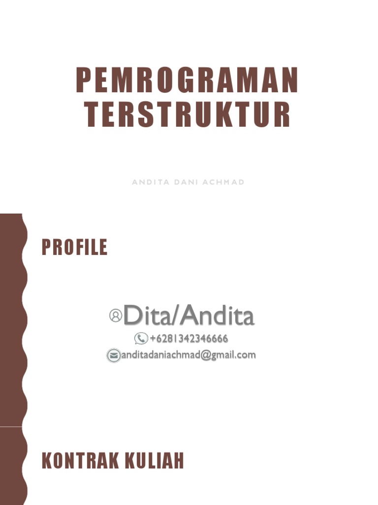 PEMROGRAMAN TERSTRUKTUR | PDF