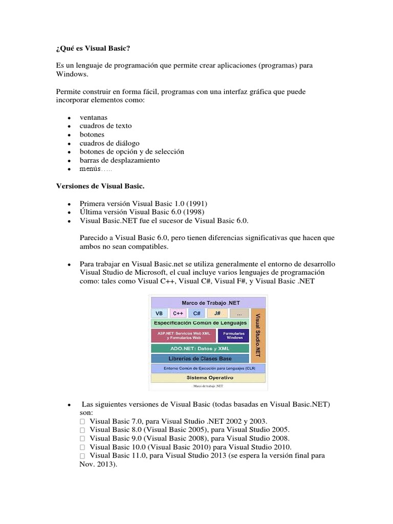 00 - Visual Basic - Indicaciones Generales | PDF | Básico | Microsoft Visual Studio