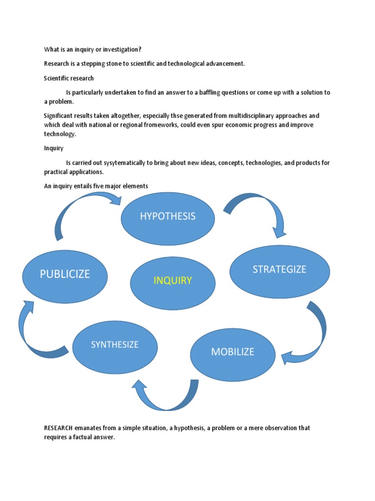 Inquiry vs. Investigation Explained | PDF