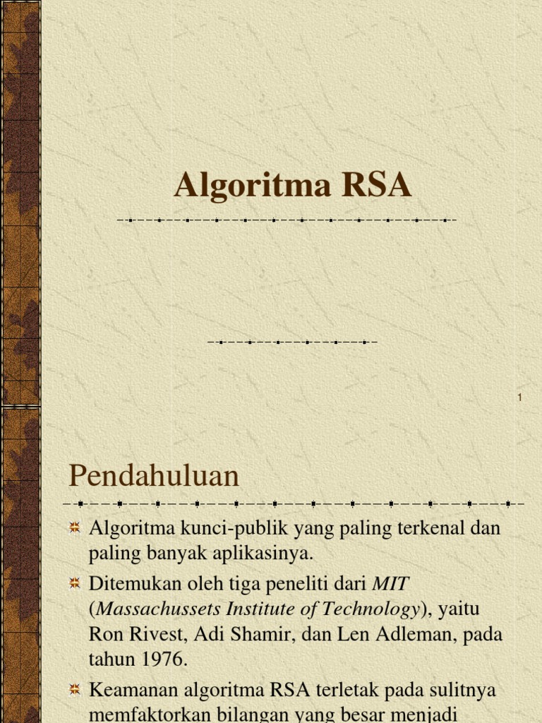 Algoritma RSA | PDF