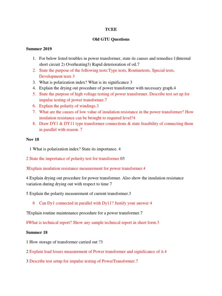 TCEE | PDF | Transformer | Electrical Equipment