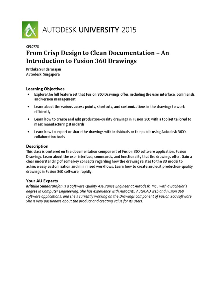 Fusion Technical Drawings Overview | PDF | Autodesk | Auto Cad