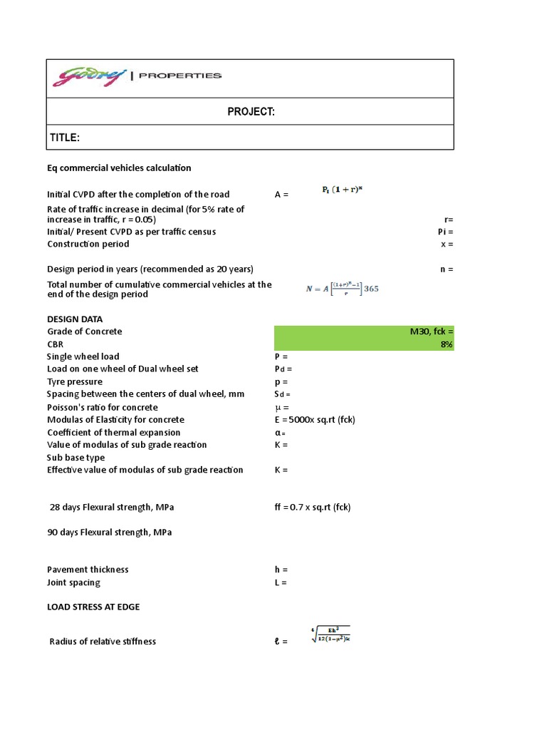 Cement Concrete Road Design | PDF | Young's Modulus | Strength Of Materials