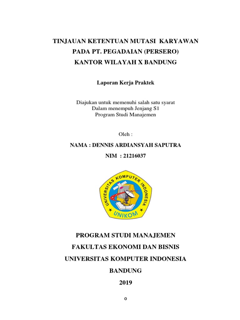 Laporan - KP - Dennis Ardiansyah Saputra - 21216037 | PDF