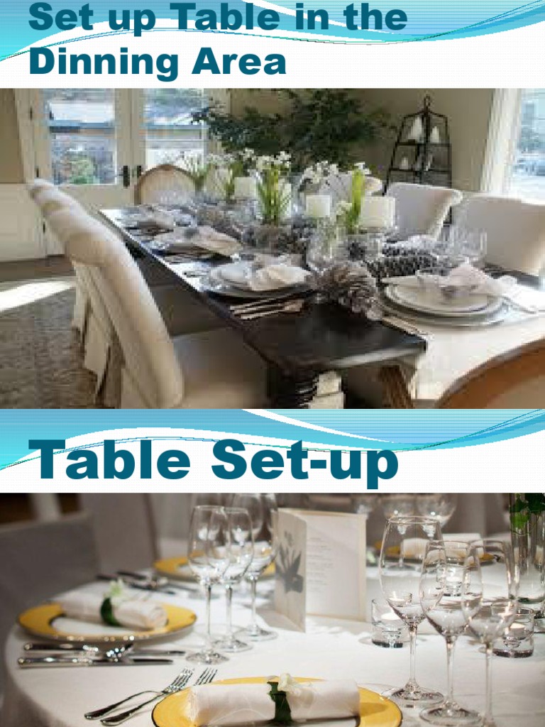 Dining Area Table Set-Up Guide | PDF | Tableware | Restaurants