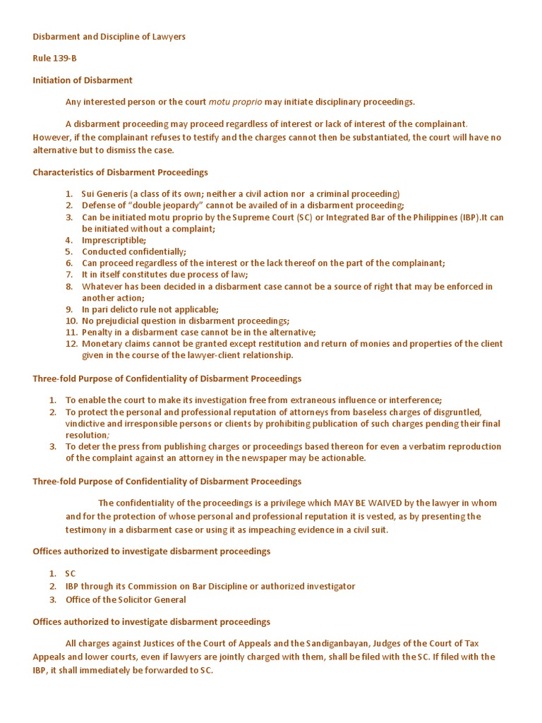 Disbarment and Discipline of Lawyers | PDF | Disbarment | Lawyer