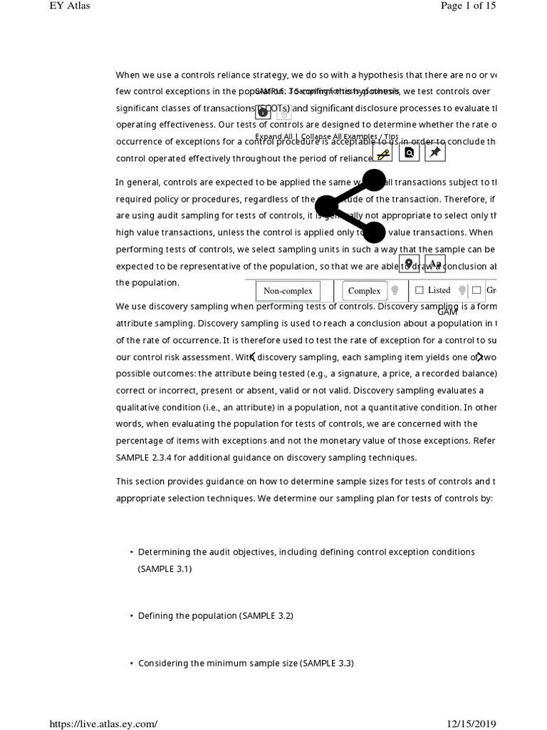 Audit Control Sampling Guide | PDF | Sample Size Determination ...