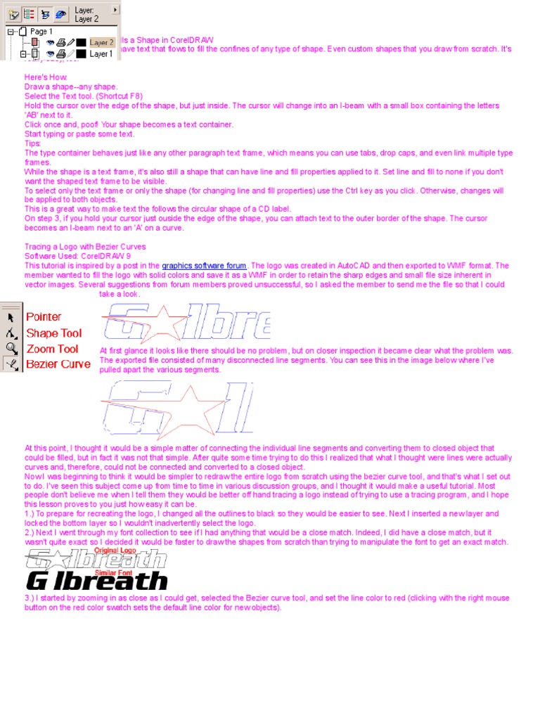 Corel Draw Tips 4 SCRIBD | PDF | Icon (Computing) | Menu (Computing)