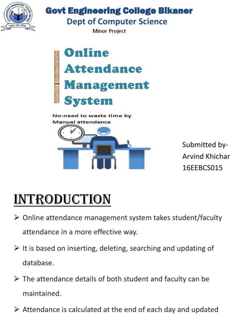 Online Attendance System | PDF | User (Computing) | Databases