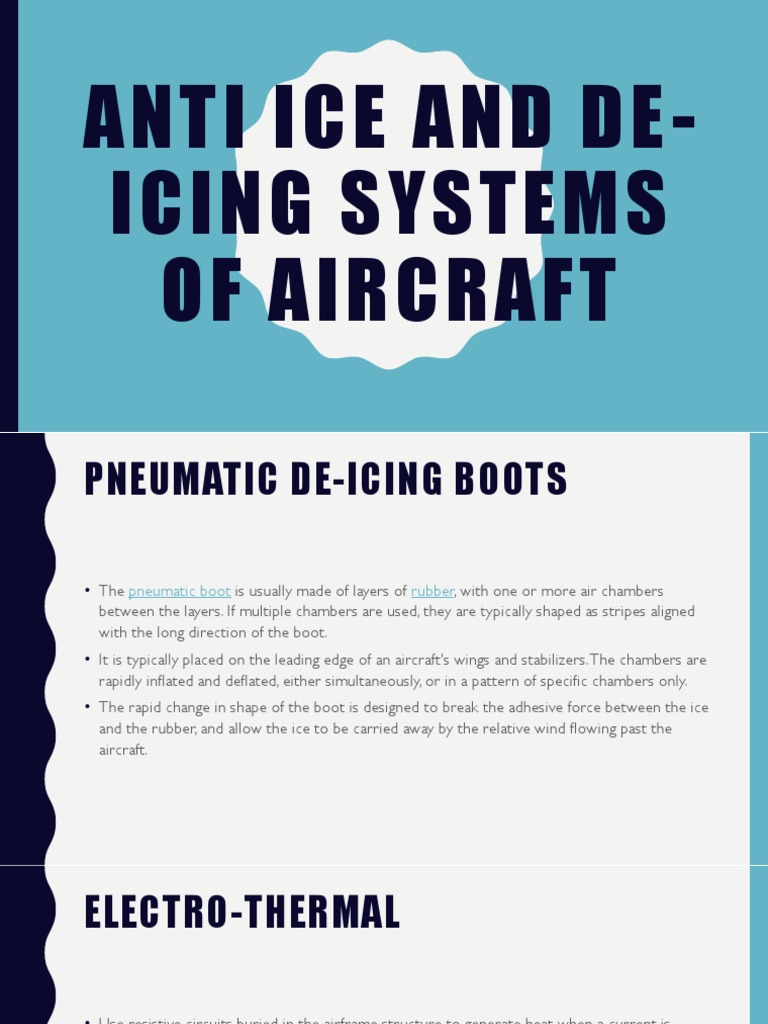 Aircraft De-Icing Systems Guide | PDF | Aerospace Engineering ...