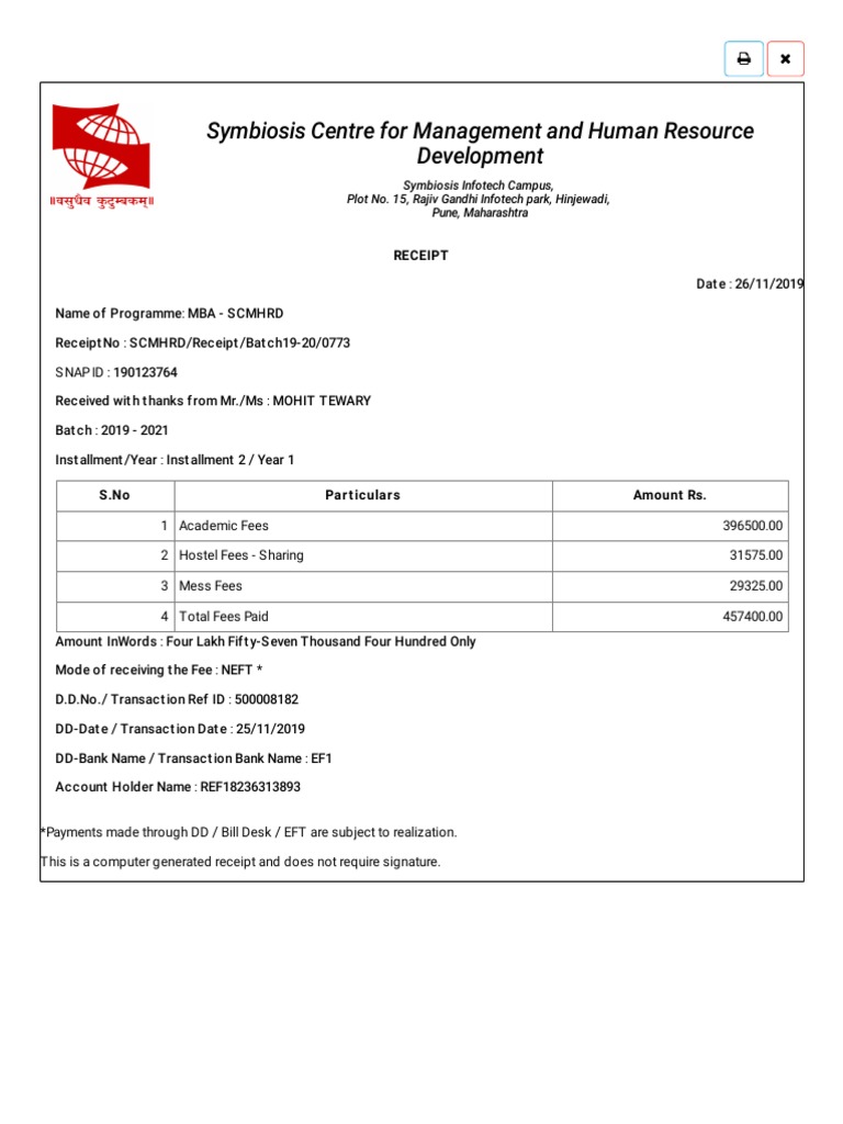 E Receipt | PDF