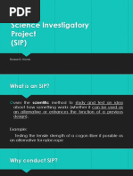 Science Investigatory Project Sip | PDF | Scientific Method | Science