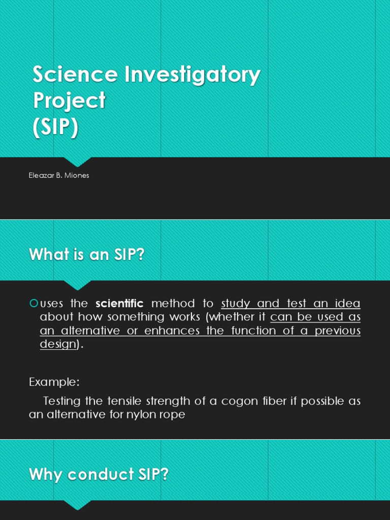SIP (Training) | PDF | Scientific Method | Experiment