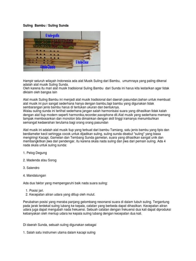 Belajar Suling Bambu | PDF