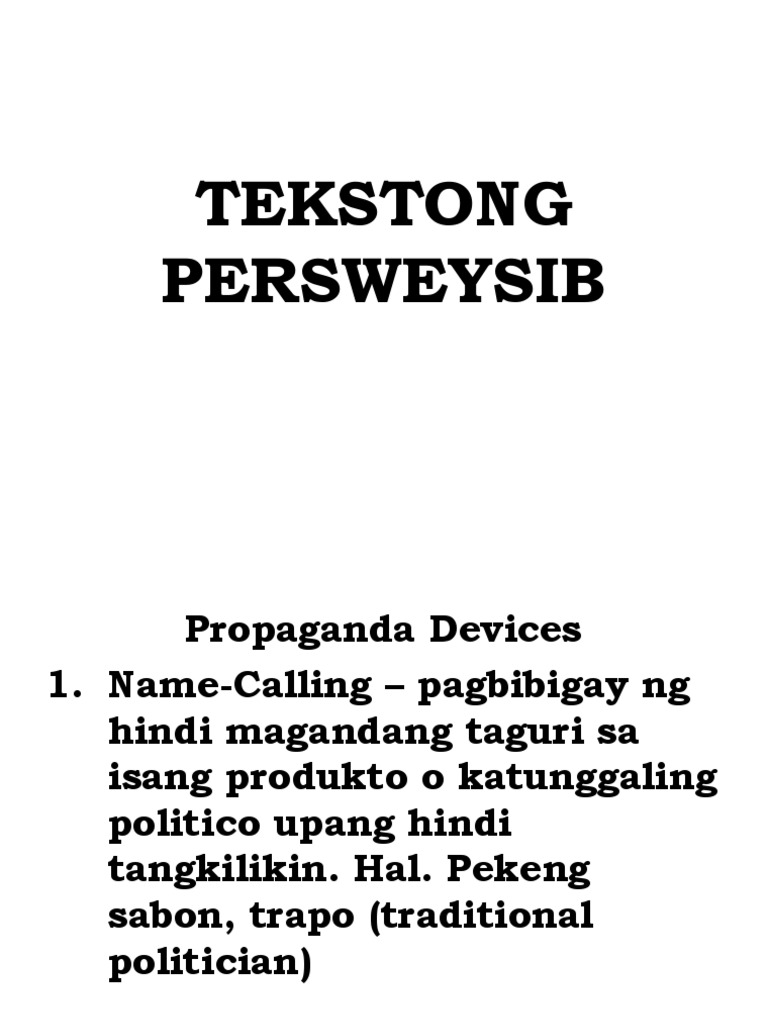Tekstong Persweysib | PDF