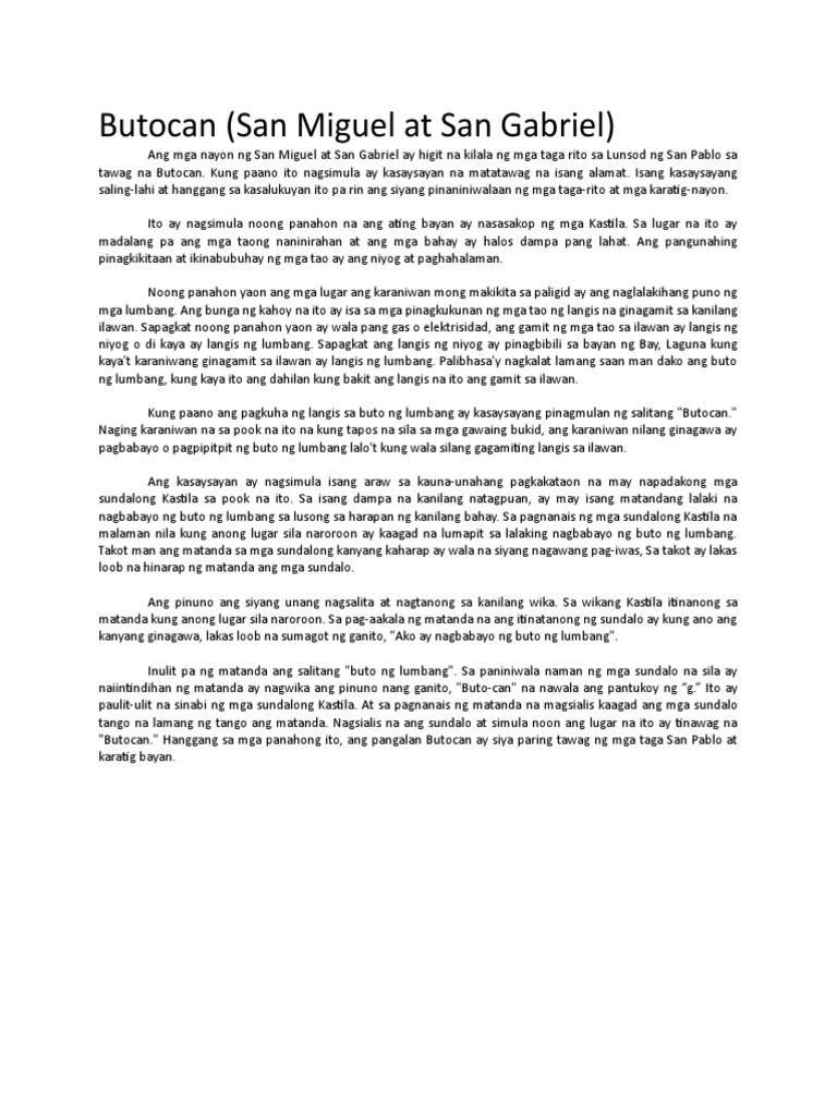 Butocan History | PDF