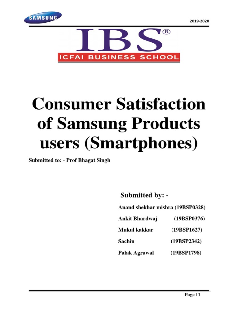 BRM Live Project. | PDF | Samsung | Survey Methodology