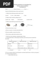 Science Grade 3 1st Quarter Test | PDF | Liquids | Matter