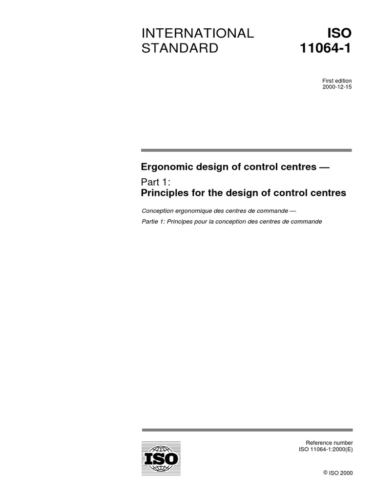ISO 11064 1 2000 en Preview PDF | PDF | International Organization For ...
