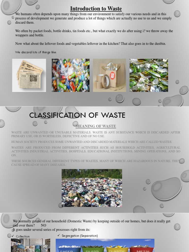 Classification of Waste | PDF | Waste | Agriculture