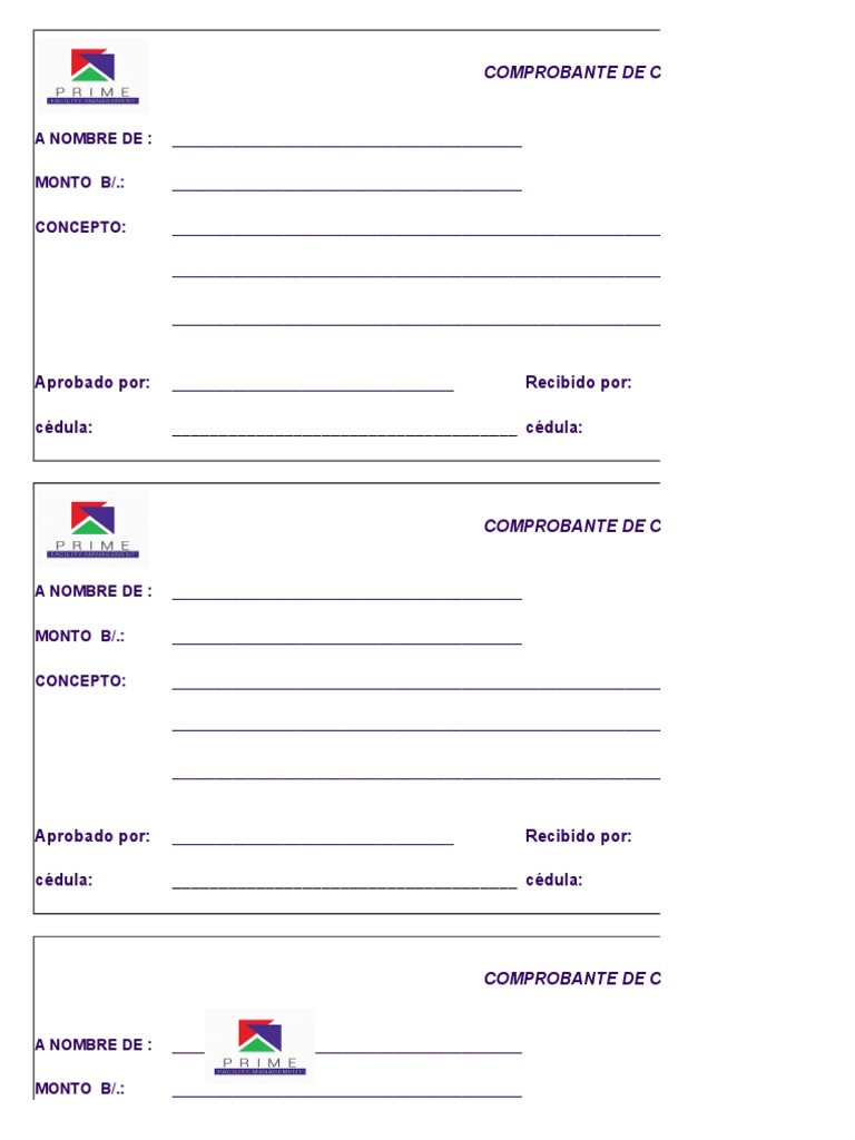 Recibos de Caja Menuda# 1 | PDF