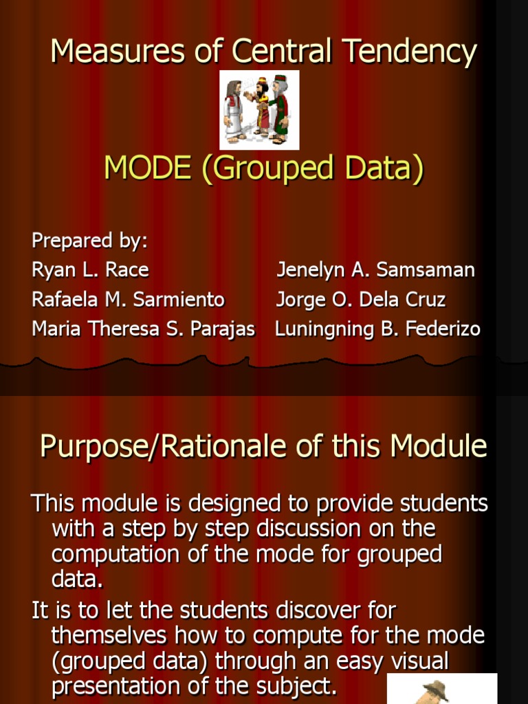 Computing Mode for Grouped Data | PDF | Mode (Statistics) | Cognition