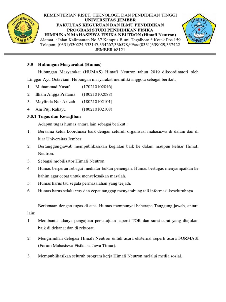 Revisi Final LPJ Humas | PDF