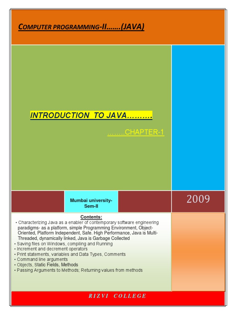 Chapter 1 Ntroductiontojava 1 Pdf Data Type Integer Computer Science
