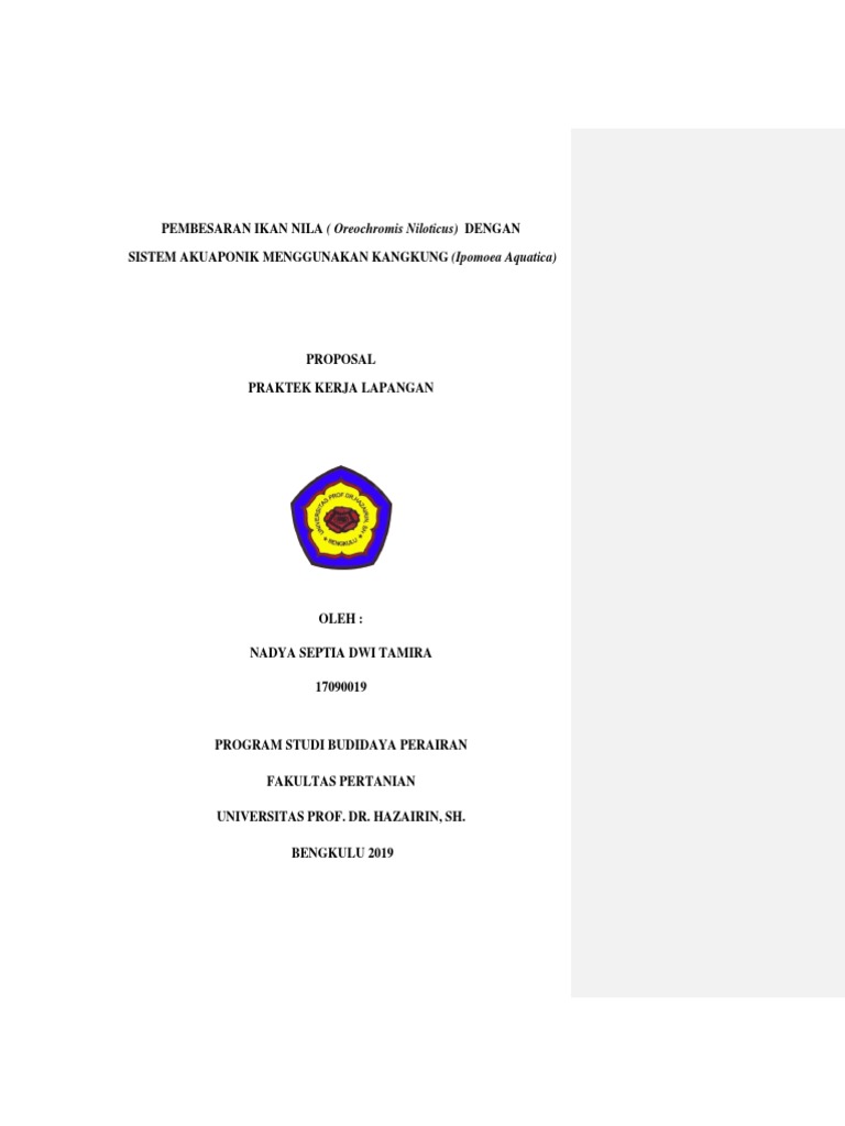 Laporan PKL Pembesaran Ikan Nila | PDF