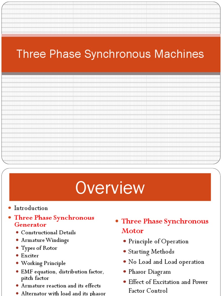 Three Phase Synchronous Machines - 2015 | PDF | Electric Motor ...