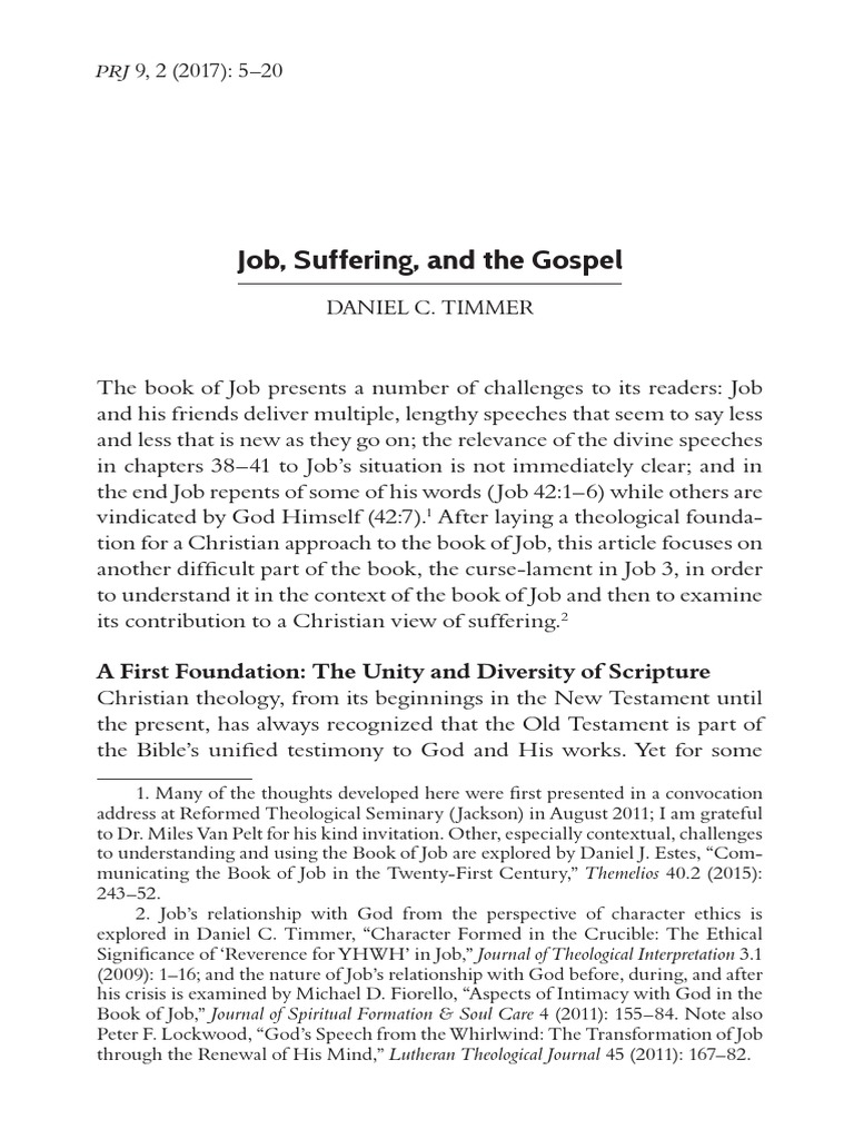 Understanding Job's Suffering and Theology | PDF | Book Of Job | Old ...